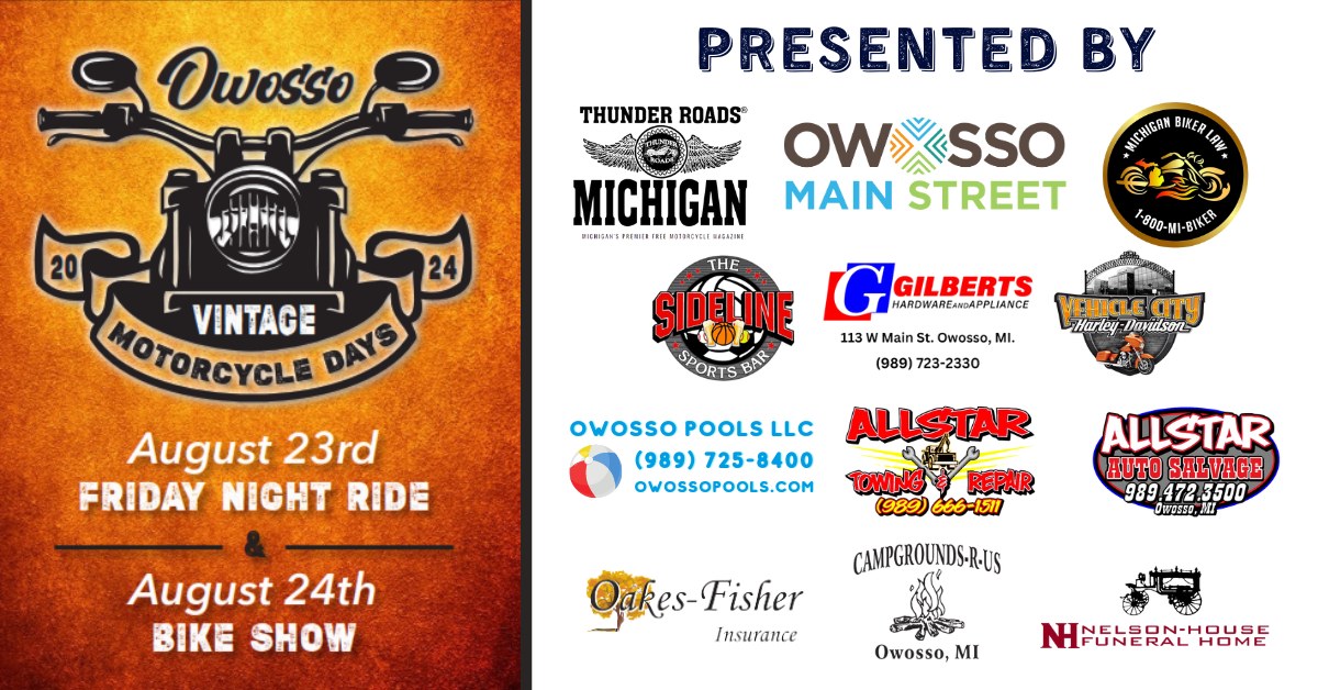 Events from August 24 – September 21 – Downtown Owosso, Michigan