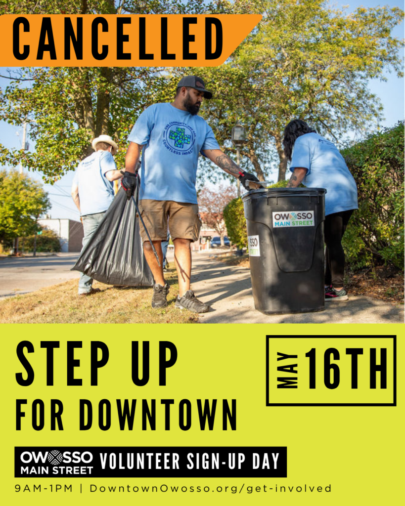 Volunteer Sign-Up Day - CANCELLED - Downtown Owosso, Michigan